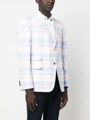 Thom Browne Plaid Cotton Blazer
