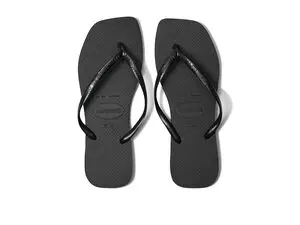 Havaianas Slim Square Flip Flop Sandals - Black