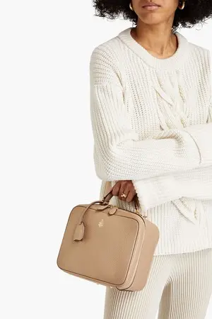 MARK CROSS Laura Pebbled-leather Tote White