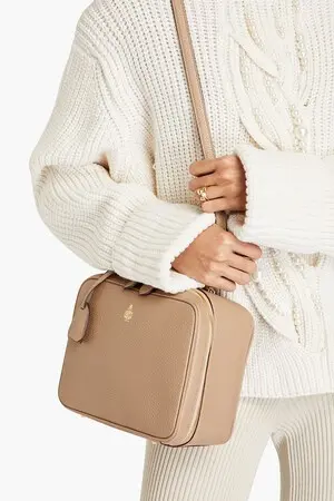 MARK CROSS Laura Pebbled-leather Tote White