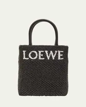 Loewe Loewe Raffia Tote Bag - Black/white