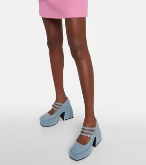 NODALETO Bulla Marietta Denim Platform Pumps