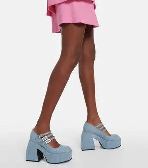 NODALETO Bulla Marietta Denim Platform Pumps