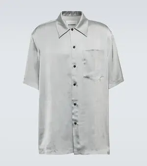 JIL SANDER Shirt 36 Satin Bowling Shirt