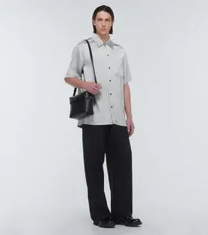 JIL SANDER Shirt 36 Satin Bowling Shirt
