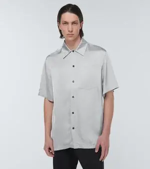 JIL SANDER Shirt 36 Satin Bowling Shirt