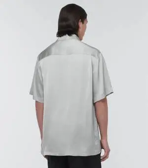 JIL SANDER Shirt 36 Satin Bowling Shirt