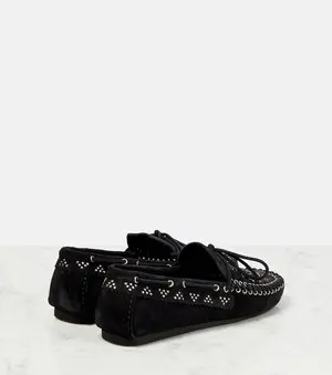 Isabel Marant Étoile Freen Embellished Suede Moccasins