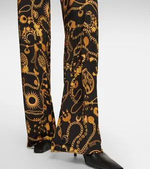 MARINE SERRE Cutout Printed Wide-leg Pants