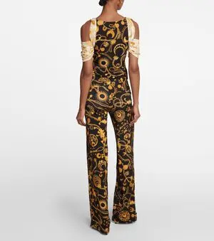 MARINE SERRE Draped Printed Cutout Top