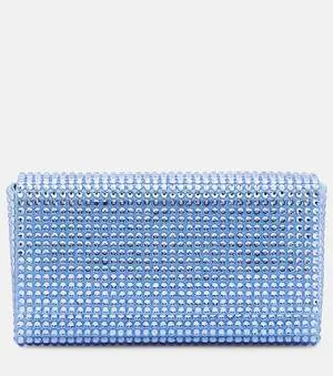 Amina Muaddi Metallic Clutches For Women