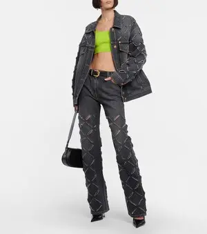 Versace Distressed Denim Jacket