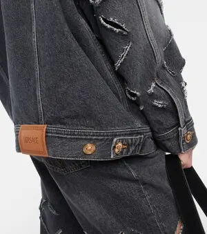 Versace Distressed Denim Jacket