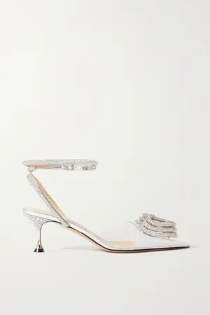 Mach & Mach Triple Heart Crystal-embellished Pumps - Neutrals