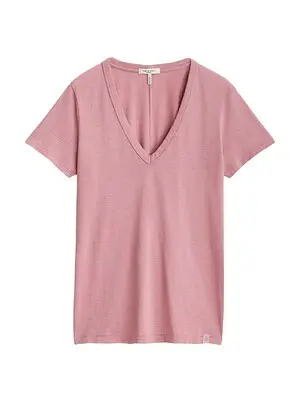 Rag & Bone The Slub V-neck T-shirt Rose