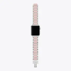 Tory Burch Kira Band For Apple Watch - Silver/light Pink