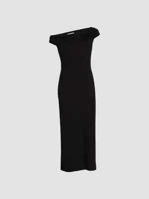 REFORMATION Jaman Draped One-shoulder Midi-dress