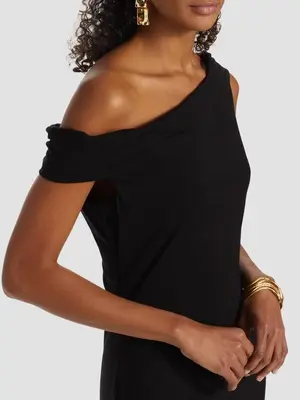 REFORMATION Jaman Draped One-shoulder Midi-dress