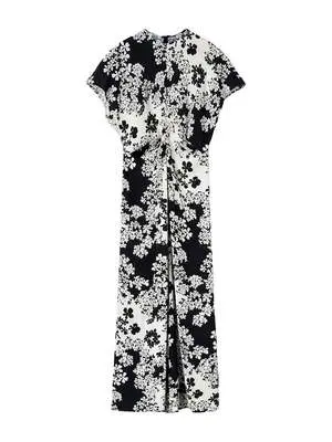 TOTEME Totême Women's Slouch Waist Maxi Dress In Black/White Black/white