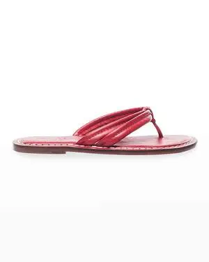 Bernardo Miami Leather Slide Sandals Red