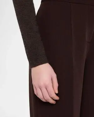 MILLY Nash Wide-leg Cady Pants - Brown