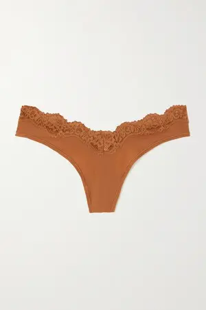 SKIMS Fits Everybody Lace Thong Metallic