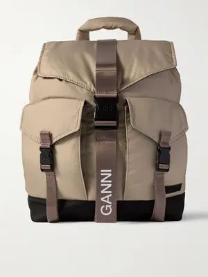 GANNI Recycled-shell Backpack
