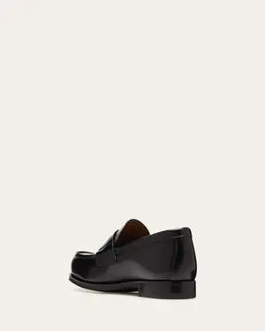 Prada Spazzolato Leather Penny Loafers