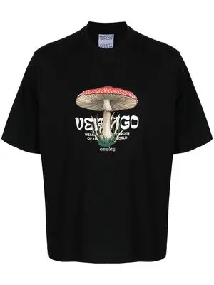 COUNTY OF MILAN Vertigo' Mushroom-print T-shirt