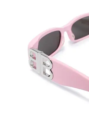 Balenciaga Crystal-embellished Sunglasses - Pink
