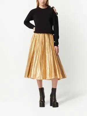Altuzarra High Waist Pleated Midi Skirt