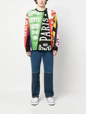 Kenzo Patchwork Cotton Sweatshirt