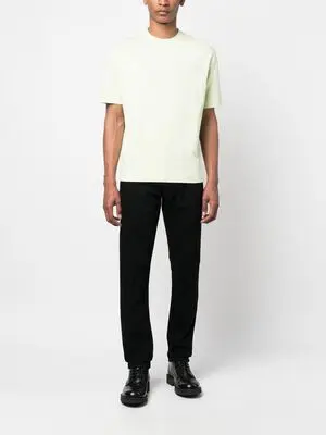 Emporio Armani Logo Plaque Slim Cut Jeans - Black