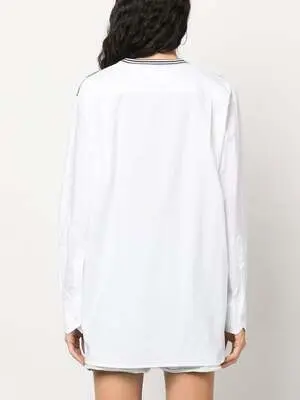 Plan C Striped Crew-neck Sweatshirt