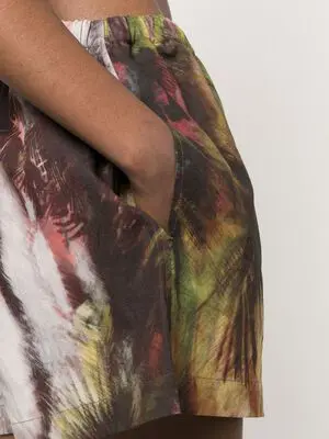 Alanui Tropical-print Thigh Length Shorts