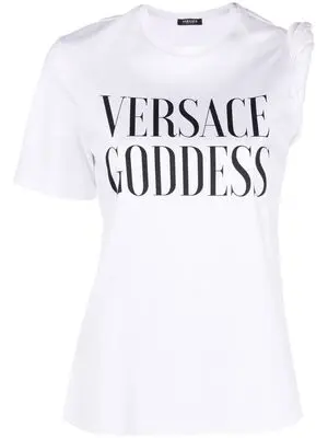 Versace Logo-print Cotton T-shirt - White