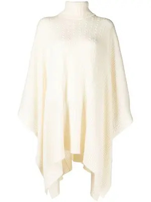 MADELEINE THOMPSON Petunia Cable-knit Poncho