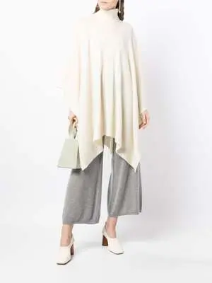 MADELEINE THOMPSON Petunia Cable-knit Poncho