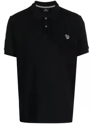 Paul Smith Zebra-motif Polo Shirt - Black