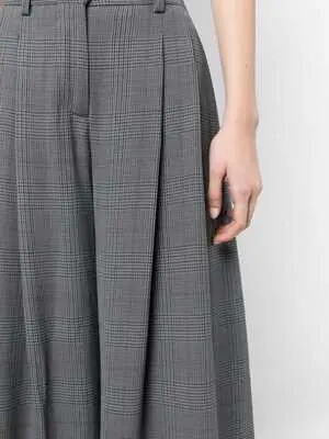 Off-White Checked Wide-leg Trousers