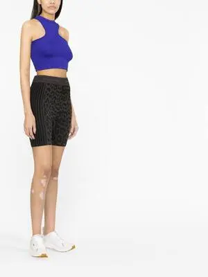 GANNI Leopard-print Bike Shorts