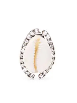 Dsquared2 Crystal-embellished Shell Single Earring - Silver