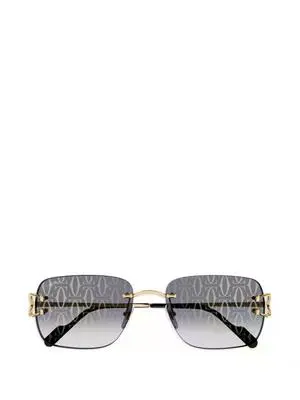 CARTIER Patterned-lenses Sunglasses - Gold