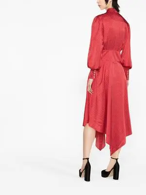 Alexandre Vauthier Asymmetric Polka-dot Silk Dress