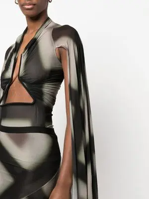 Rick Owens Semi-sheer Draped Top