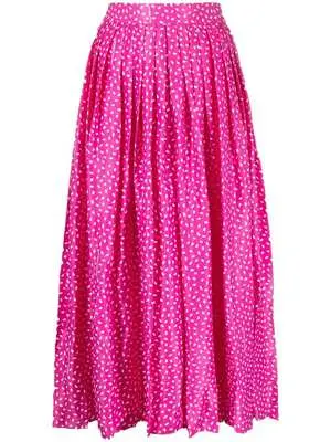 Off-White Pleated Polka Dot Trousers