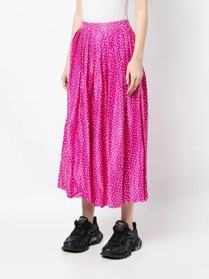 Off-White Pleated Polka Dot Trousers