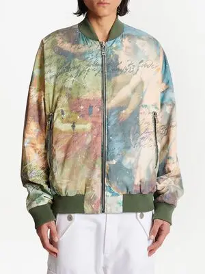Balmain Painting-print Reversible Bomber Jacket