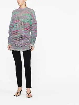 Attico Crew Neck Crocheted Jumper