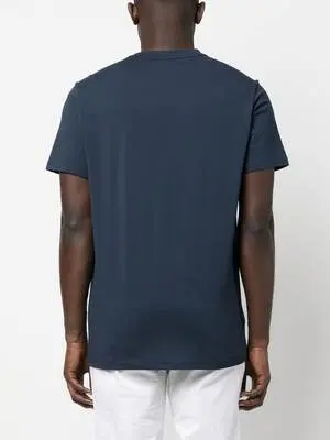 BOSS Cotton Jersey T-shirt With Logo Print - Blue